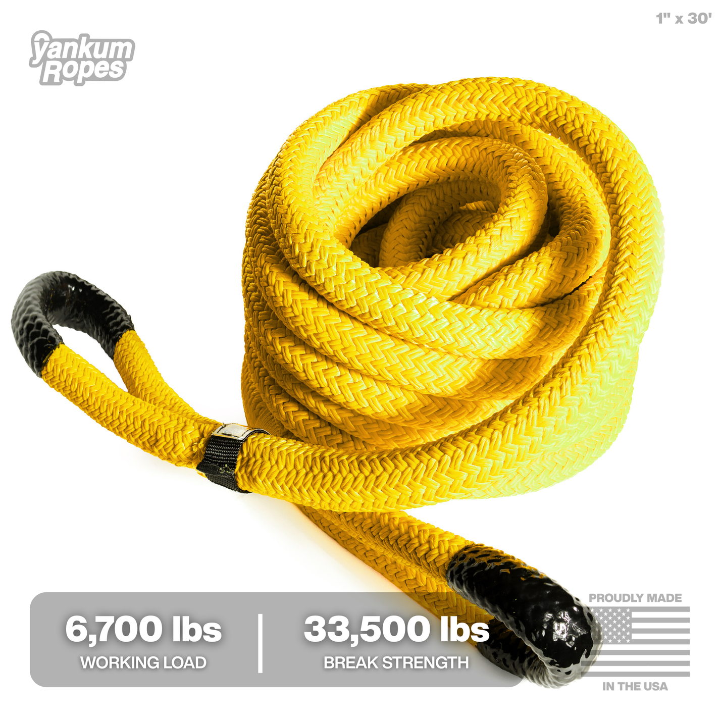 1" Kinetic Recovery Rope | Rattler | Yankum Ropes