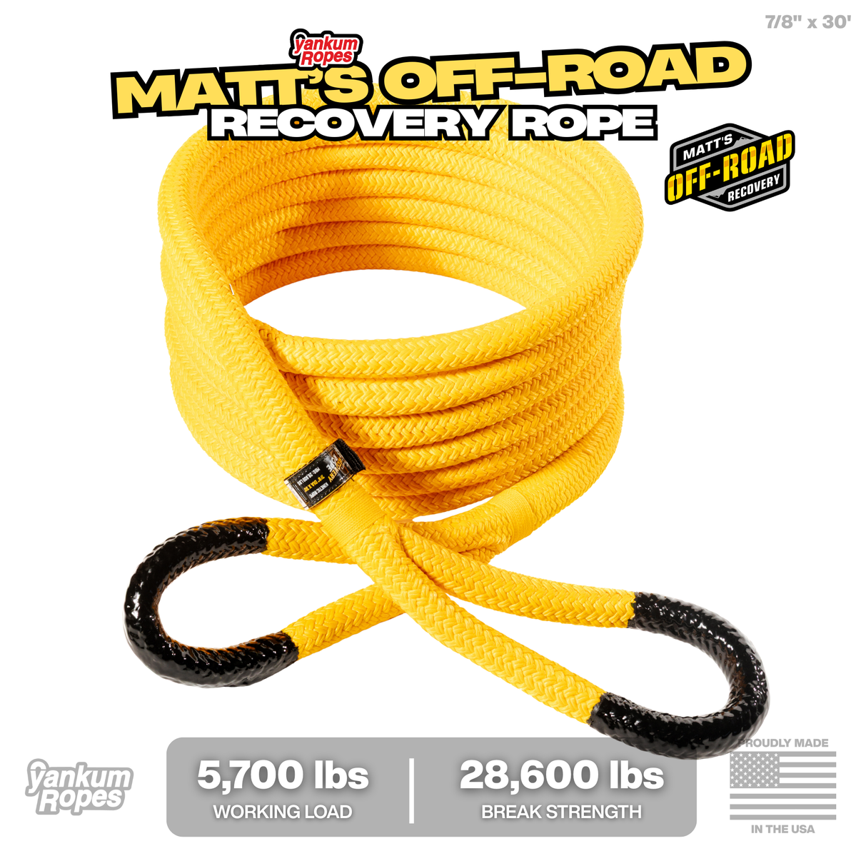 Matt's Off-Road Recovery Kinetic Rope | Yankum Ropes